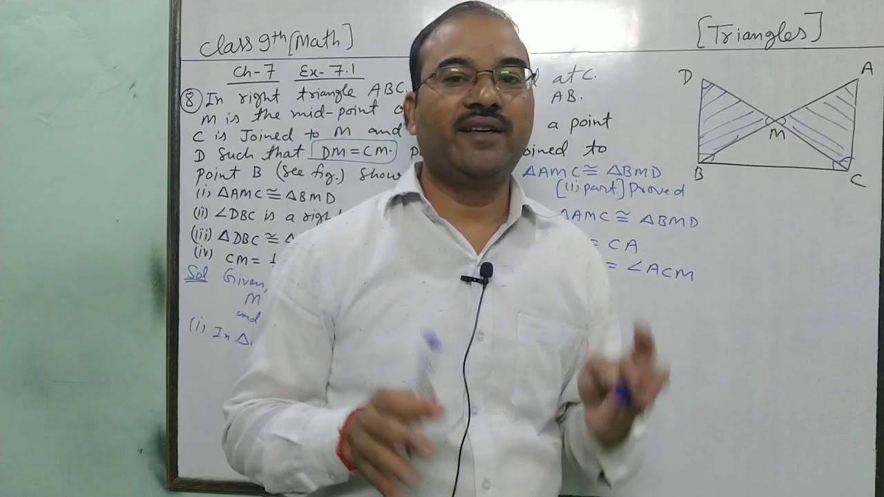 Math class 9 chapter 7 exercise 7.1 Q(8) - YouTube