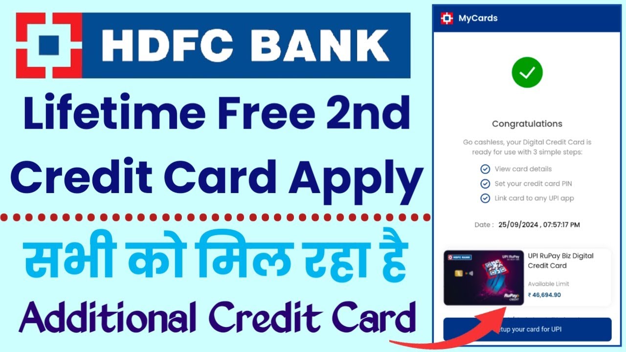 HDFC Bank Lifetime Free Credit Card Apply & Instant Approval | hdfc 2nd ...