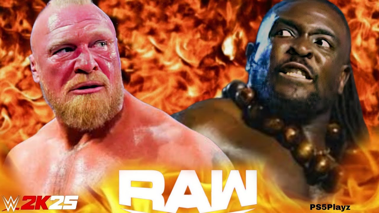 Brock Lesnar vs Oba Femi Wwe Raw 02 Feb 2026 WWE2k25 - PS5 4K Game Play ...