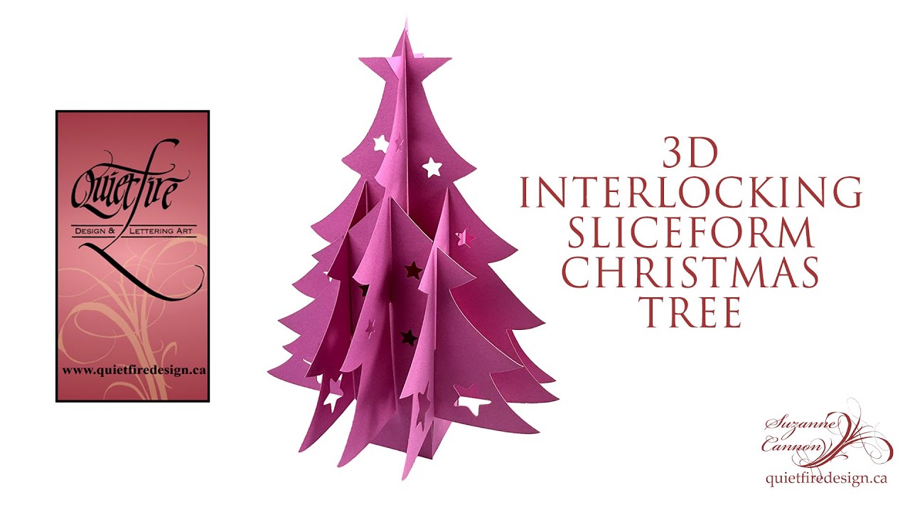 3D Interlocking Sliceform Christmas Tree Ornament - YouTube