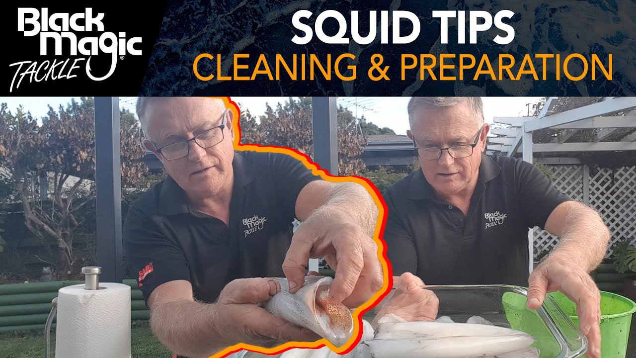 Squid Tips - cleaning and preparation - YouTube