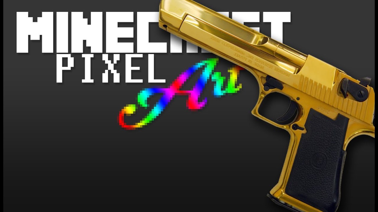 Gun - Minecraft Pixel Art - YouTube