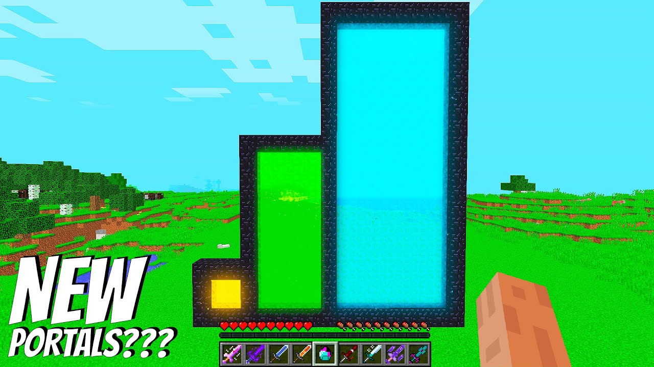 I can BUILD NEW PORTALS OF ALL HEIGHTS in Minecraft! TALLEST YELLOW ...
