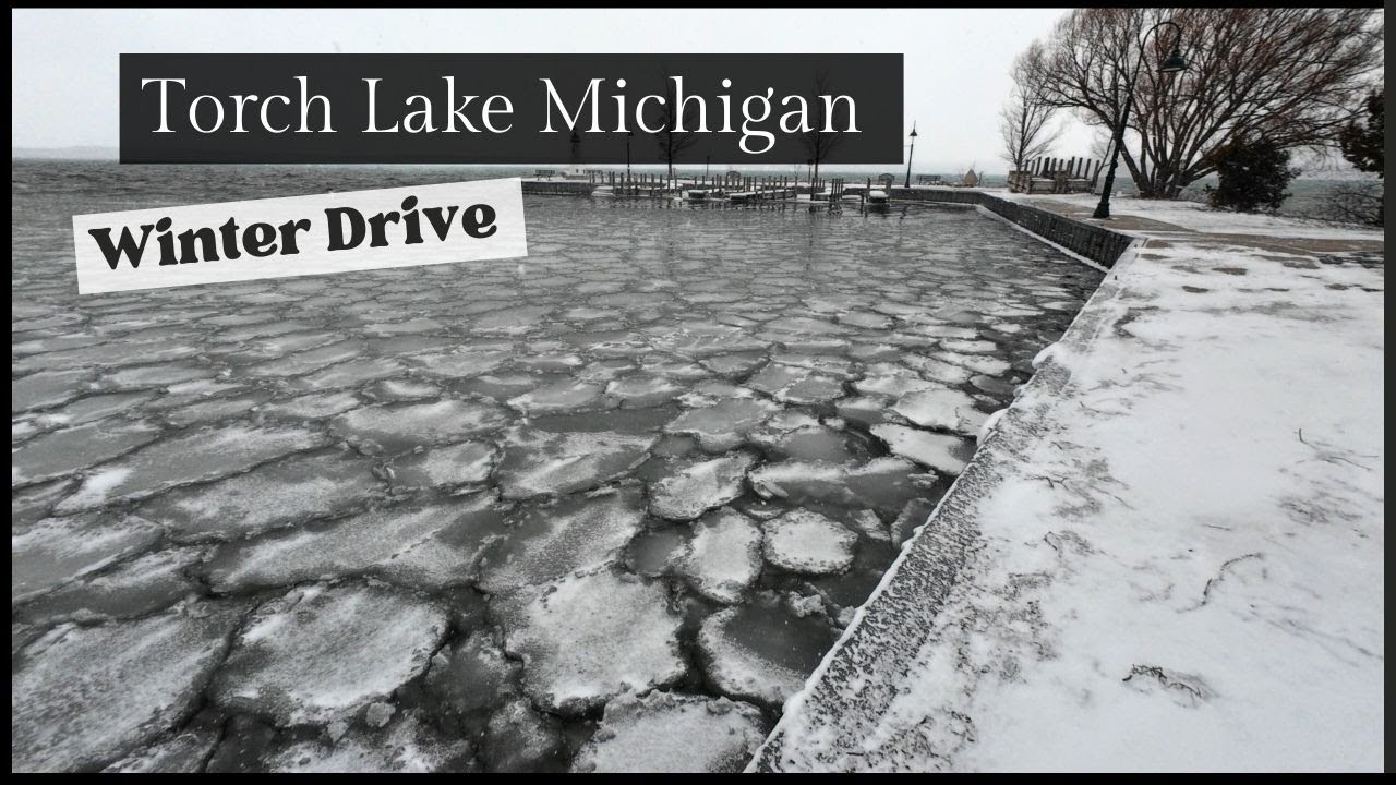 Torch Lake Winter Drive - YouTube