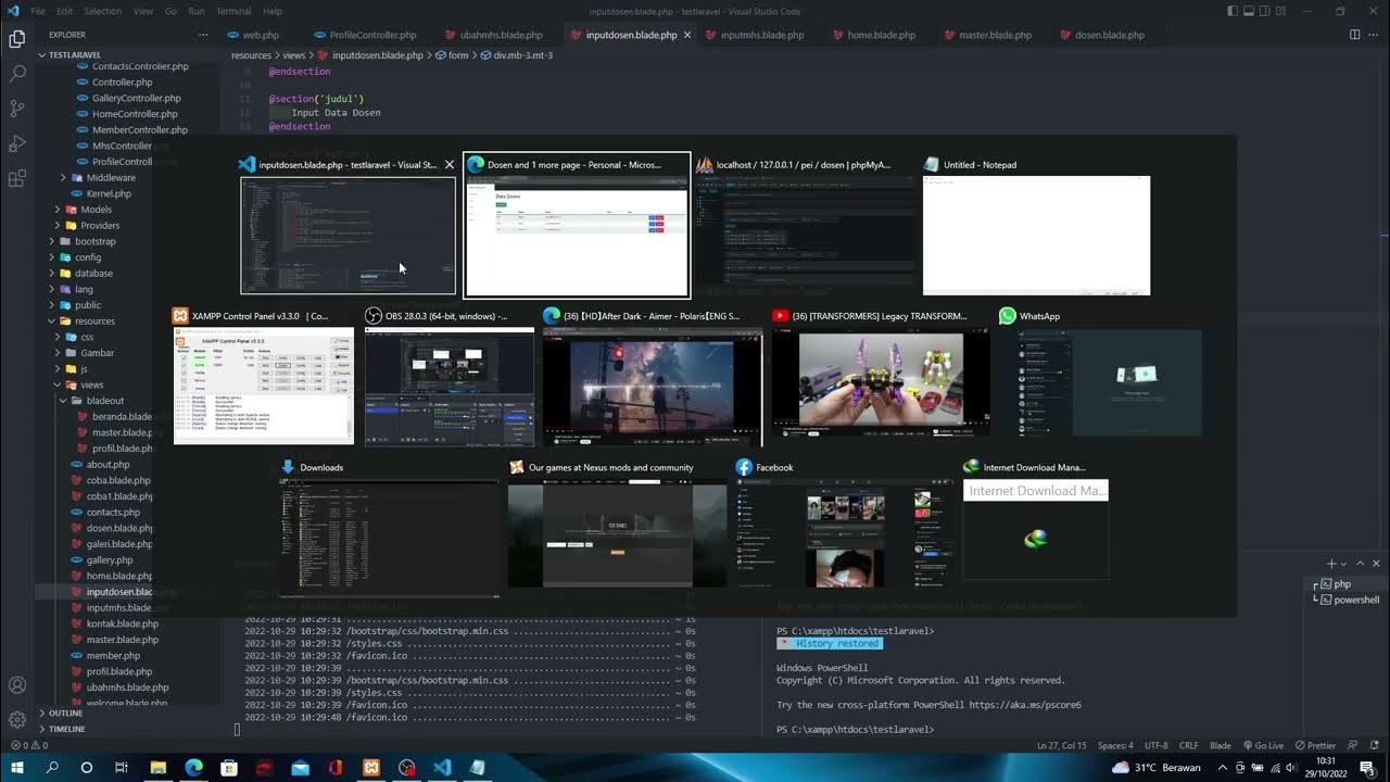 CRUD [Query Builder] - [Laravel 9] - YouTube