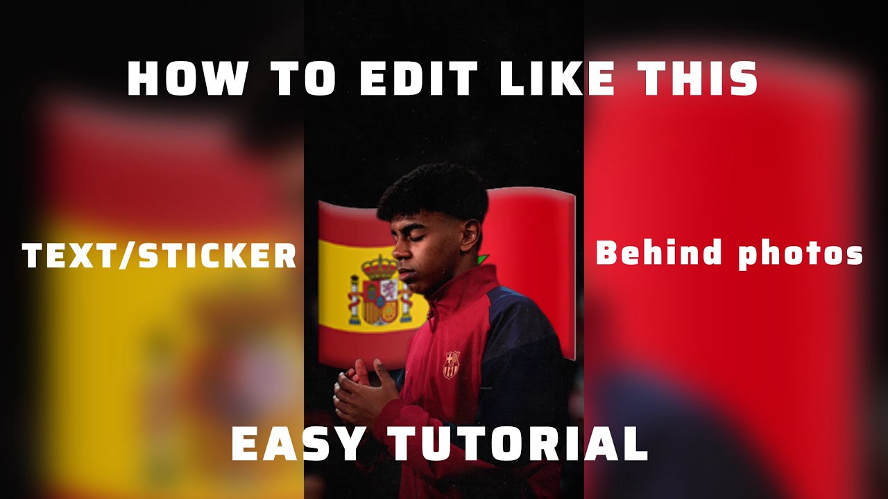 How to Add Text/Stickers Behind Photos | Easy Tutorial 🙃👍 | #shortvideo ...