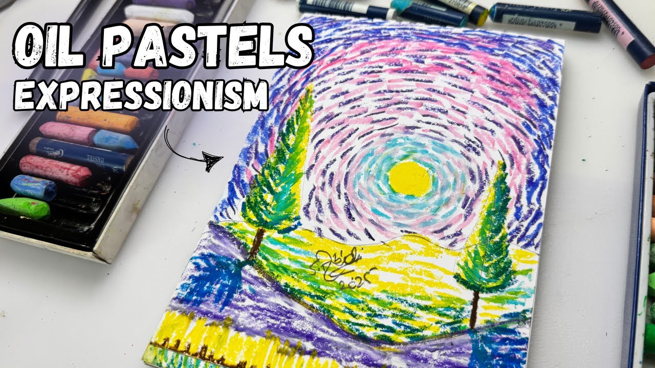 Oil Pastels Expressionism Art Piece | Step by Step - YouTube
