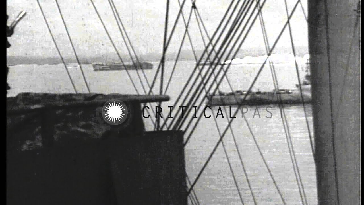 Small craft and destroyer lay smoke screen to shield US Task Force ...