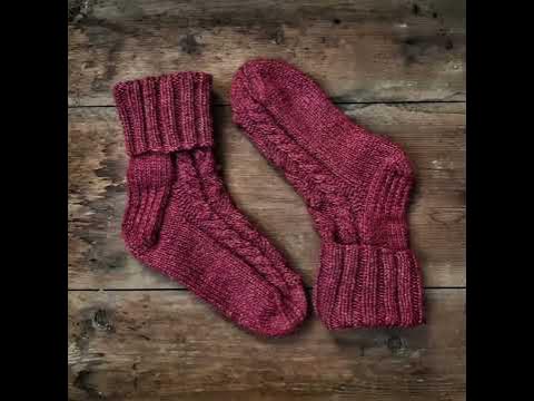 Красивые носки спицами для вдохновения. - YouTube