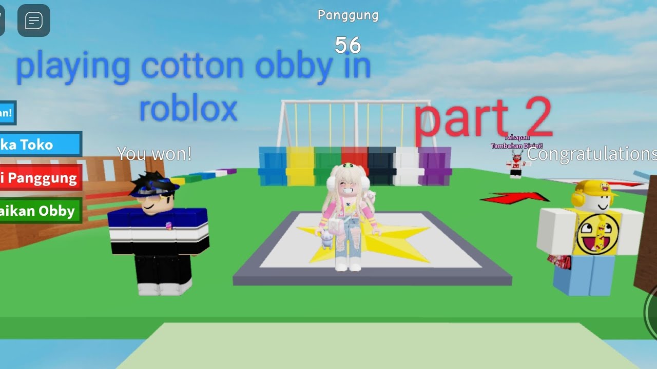 playin cotton obby in roblox part 2 - YouTube