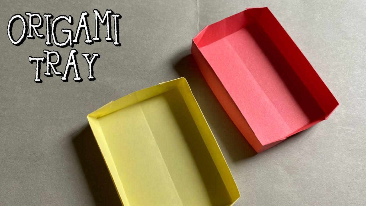 Origami Tray box - How to make a paper tray | DIY Paper Tray - YouTube