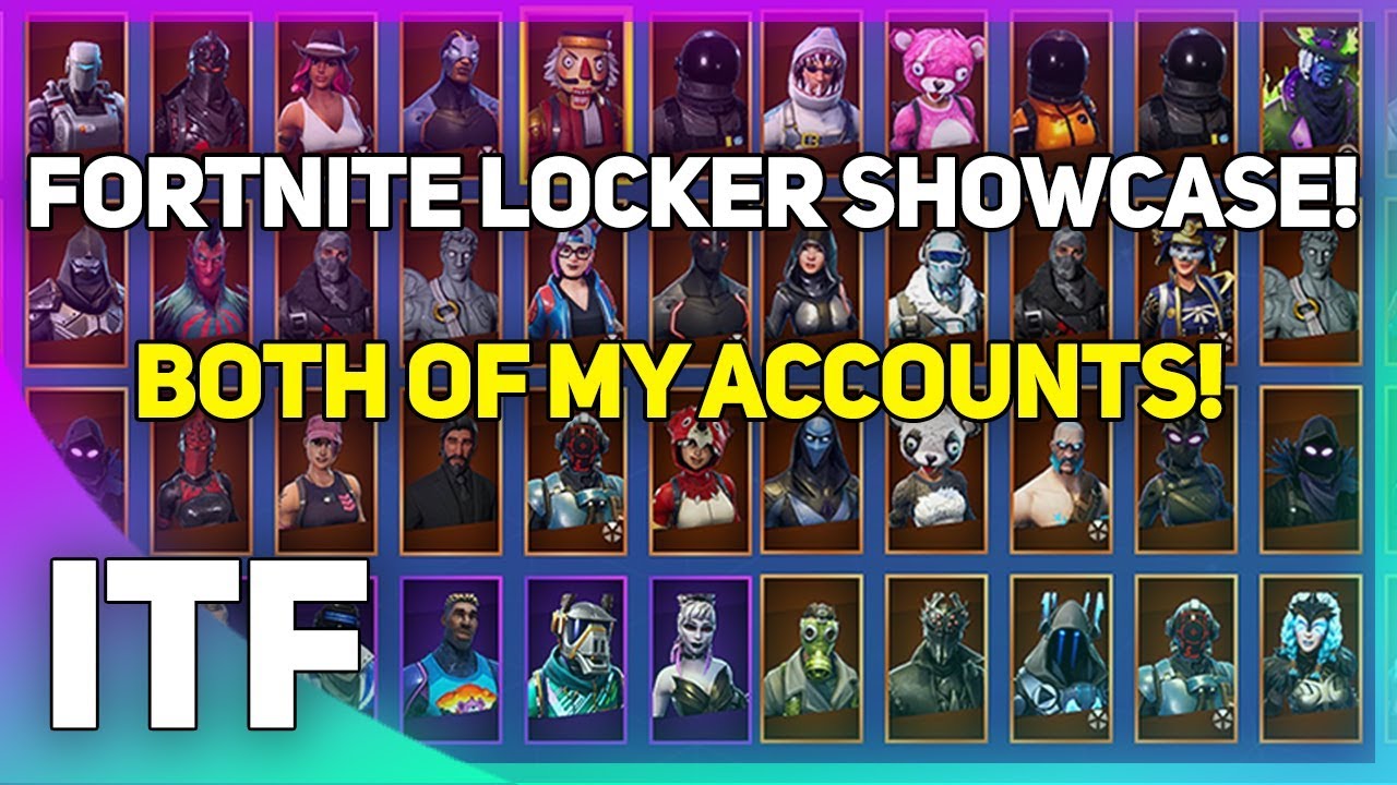 My Fortnite Locker Showcase on BOTH Accounts! (Fortnite Battle Royale ...