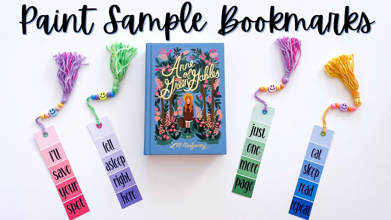 Paint Sample Bookmarks | DIY Bookmarks - YouTube