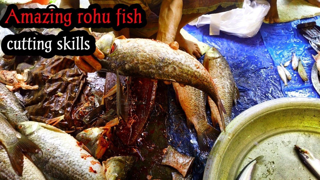 How To Cut Rui Fish Perfectly Every Time || Rui Fish Cutting: Skillful ...