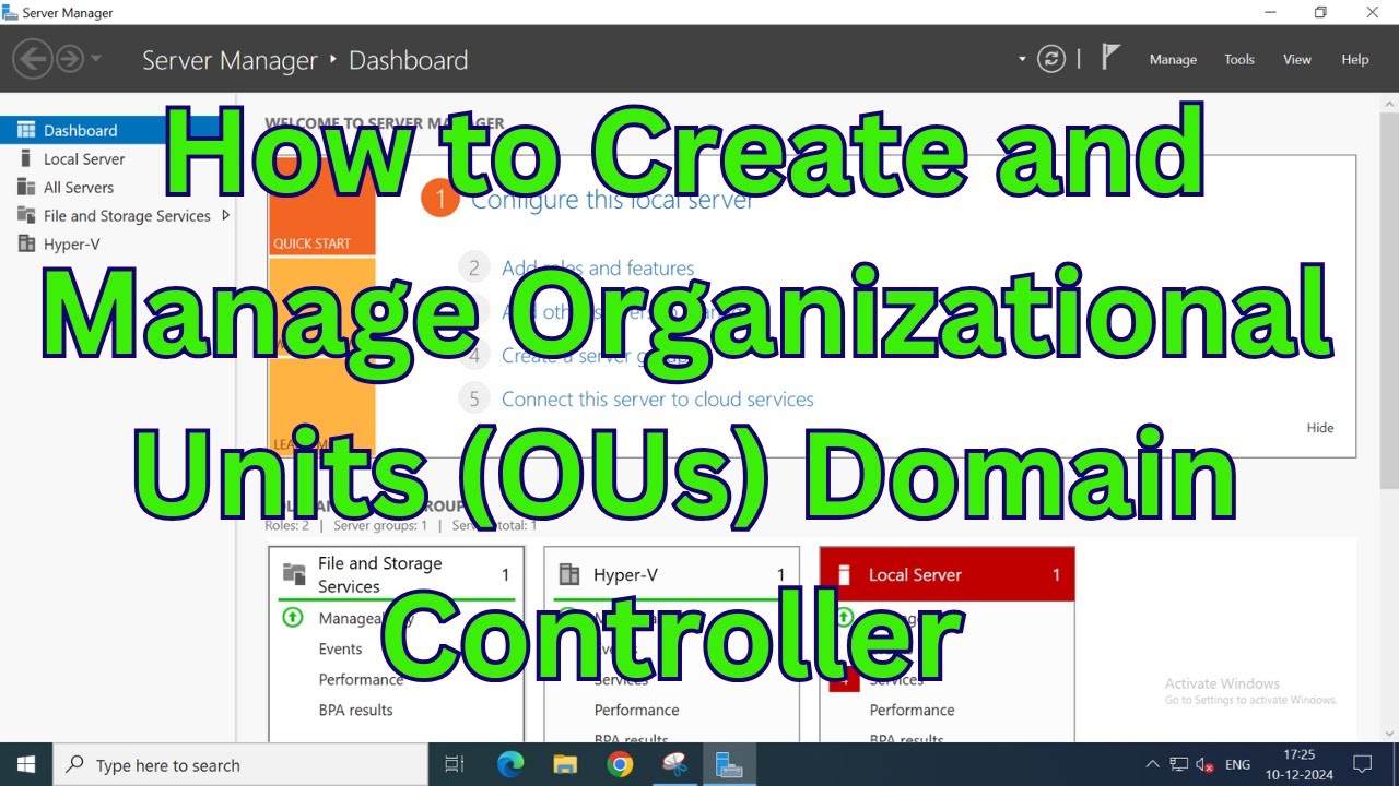 How to Create and Manage Organizational Units (OUs) in Domain ...