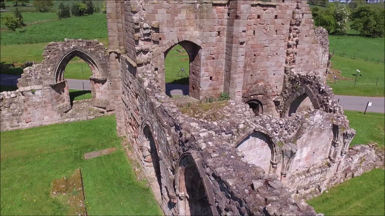 Aerial Drone Footage Croxden Abbey, Staffordshire, UK, 7th May 2017 ...