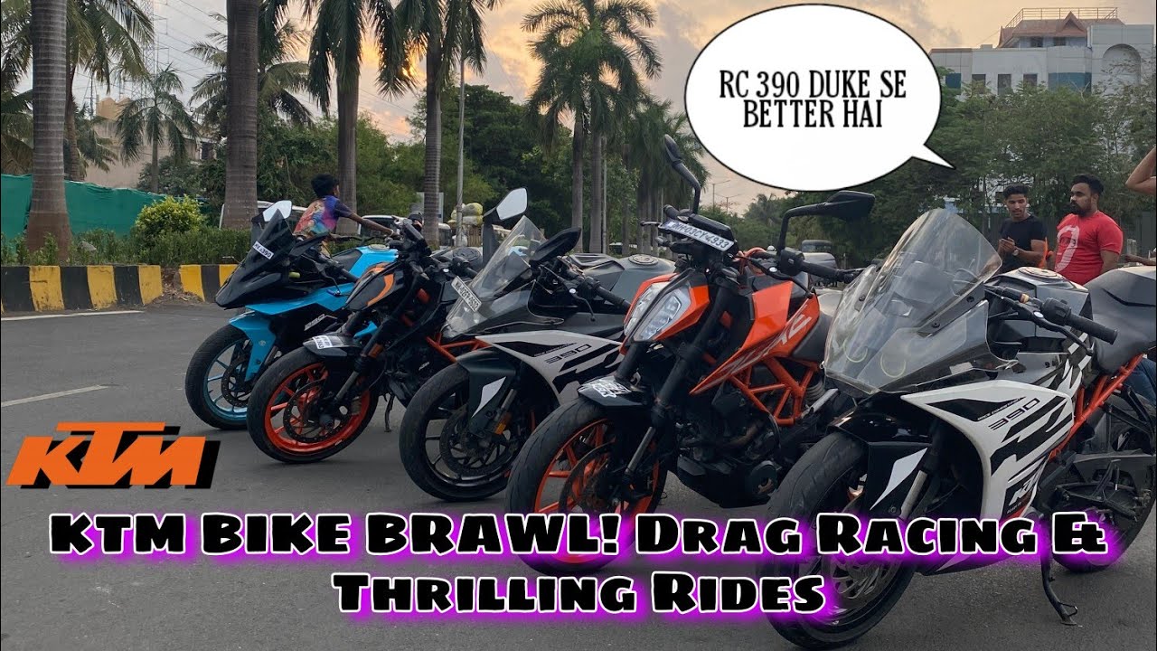 "KTM BIKE BRAWL! Drag Racing & Thrilling Rides!" vlog ktm rc 390 bs6 ...