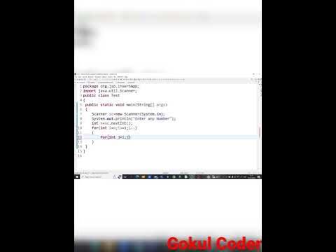 Pattern Programming no. 7 in Java #gokulcoder #shorts #javaprogramming #pattern - YouTube