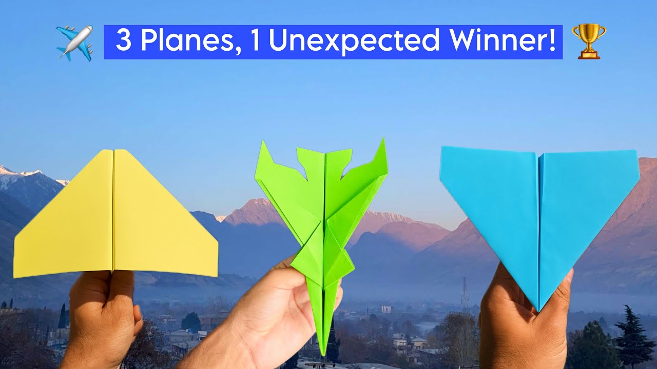 3 Paper Planes, 1 Shocking Result – Which One Flies Best? - YouTube