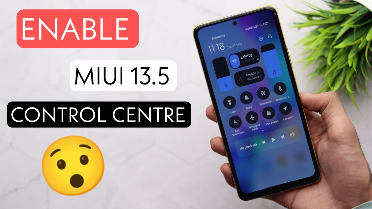 New Control Centre Miui 13.5 Enable Now ⚡⚡ - YouTube