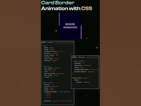 Card Border Animation with Css!، #programmer #engineering #code #programming #software #coding ...