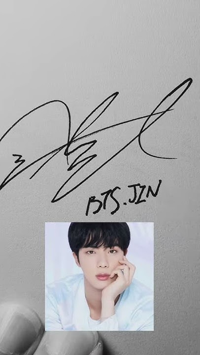 BTS 진 싸인 BTS Jin Autograph - YouTube