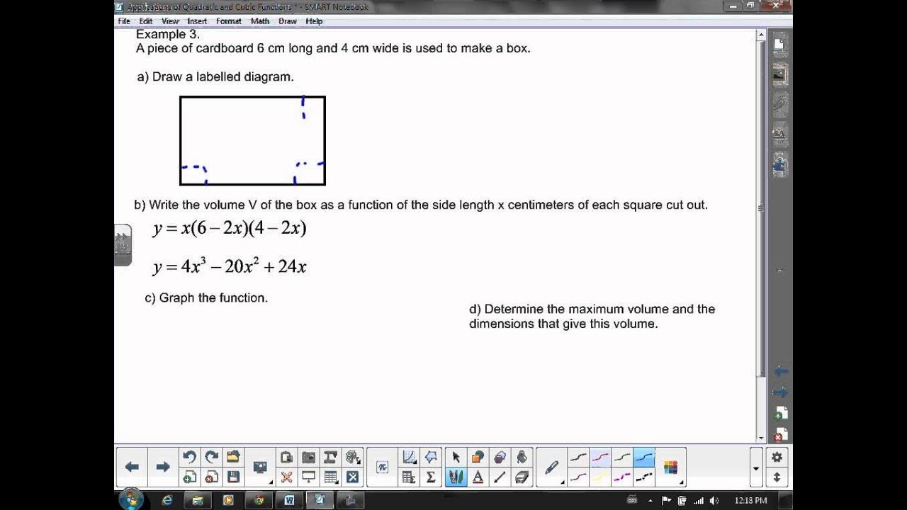 Applications of Quadratic and Cubic Functions - YouTube