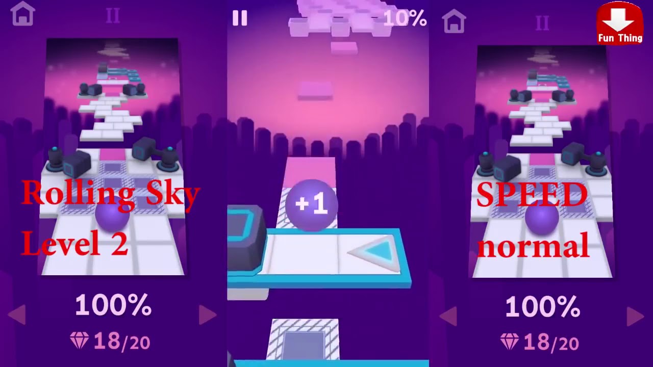 Rolling sky level speed all - YouTube