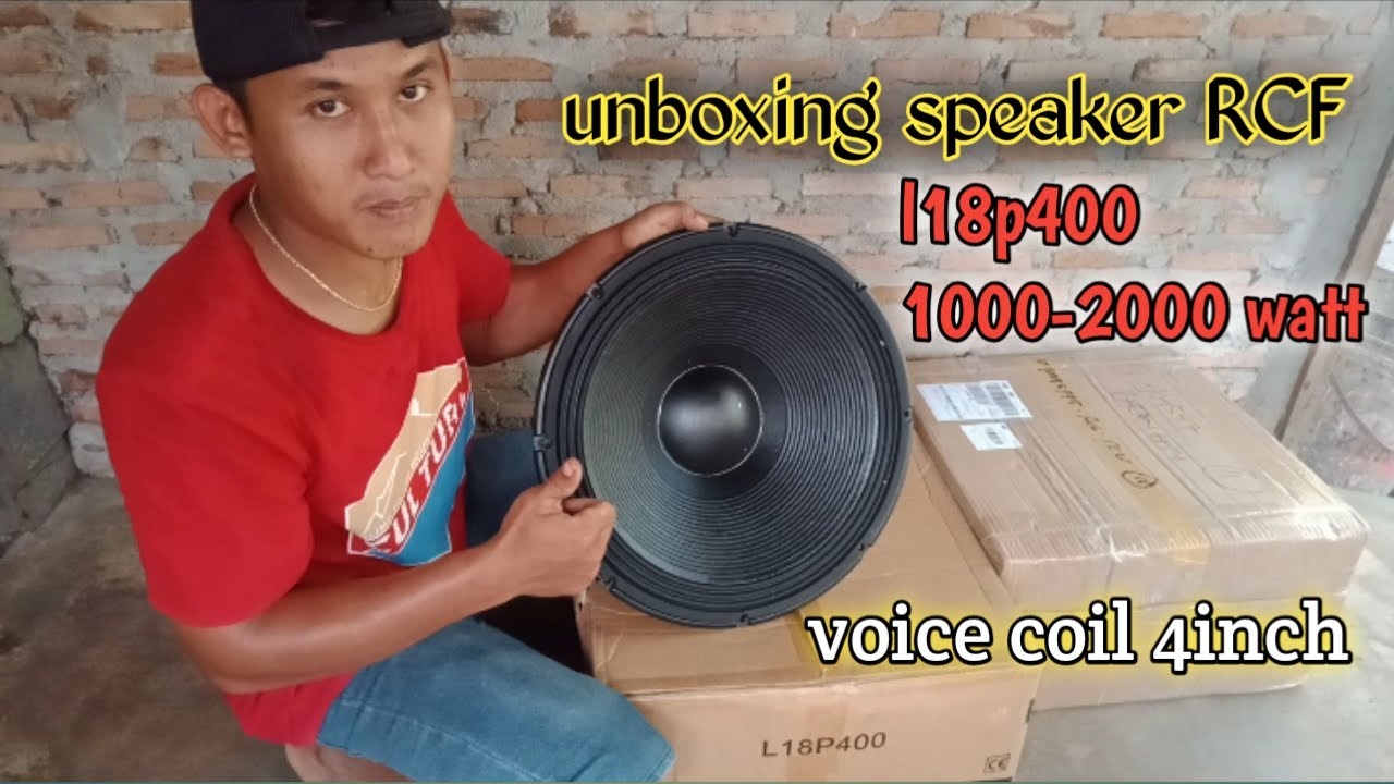 unboxing speaker RCF l18p400 1000-2000 Watt subwoofer - YouTube