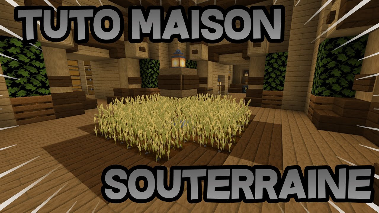 TUTO MAISON MINECRAFT SOUTERRAINE - YouTube