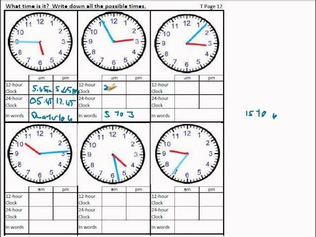 Time Worksheets 24 Hour