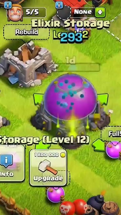 Clash of Clans # Elixir Storage 1& MAX 🤯 - YouTube