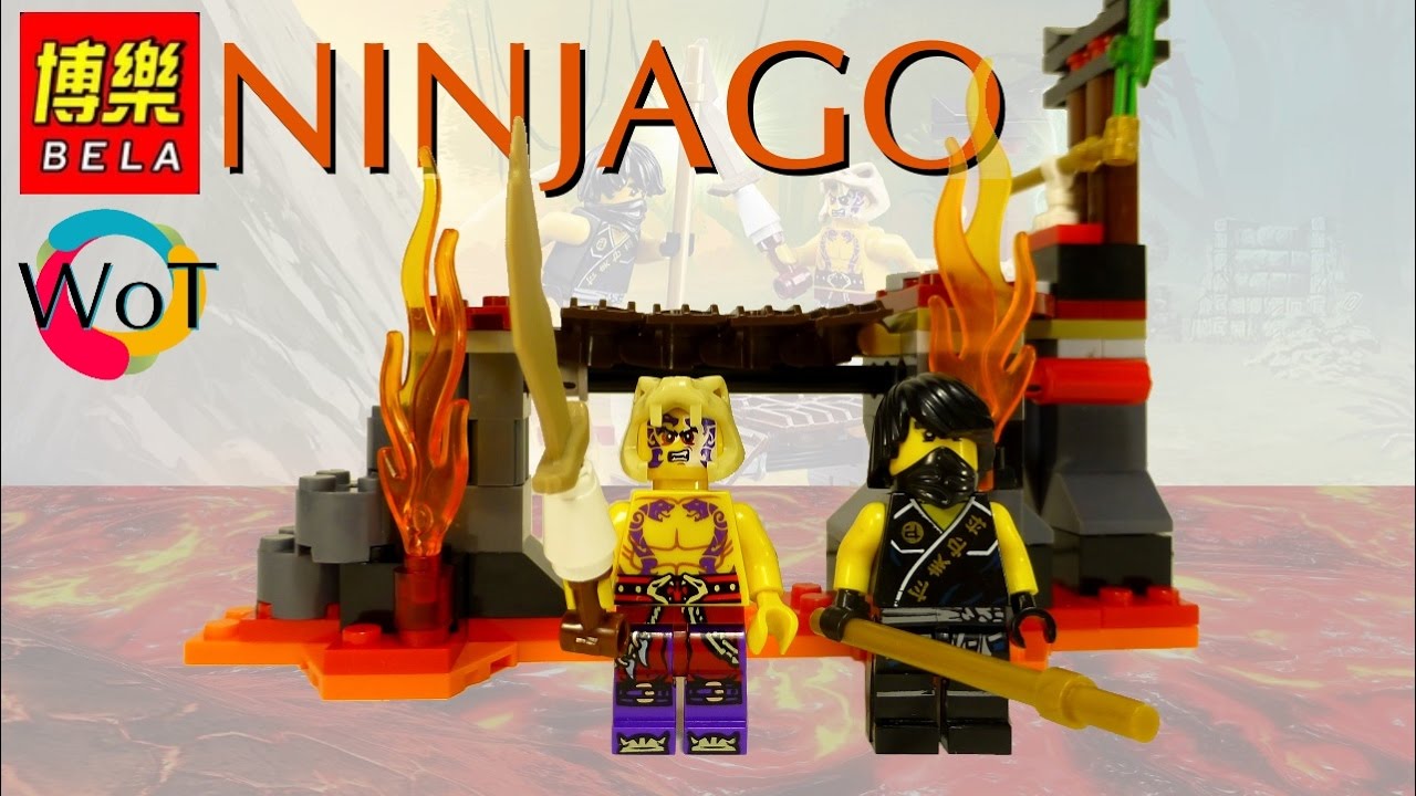 Bela Ninja 10316 копия Лего Ниндзяго Сражение над лавой - YouTube
