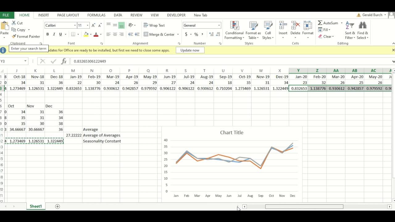 Deseasonalizing Data - YouTube