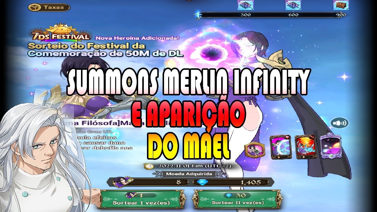 LIVE - Summons Merlin Infinity e aparição do Mael - YouTube