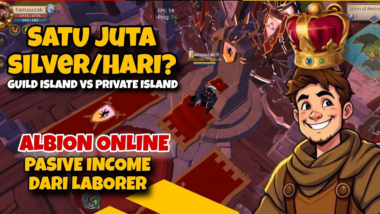 Hasilkan 1 Juta Silver/Hari dengan Laborer! Guild Island vs Private ...