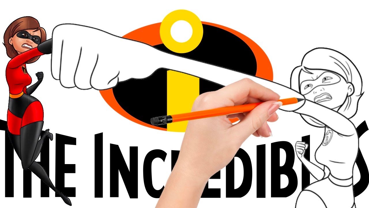 How to draw Elastigirl giving a punch - The Incredibles - YouTube