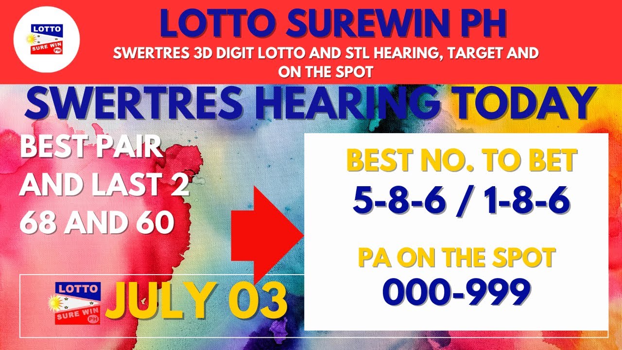 SWERTRES HEARING HOT HEARING TODAY AND ON THE SPOT | LOTTO SUREWIN PH - YouTube