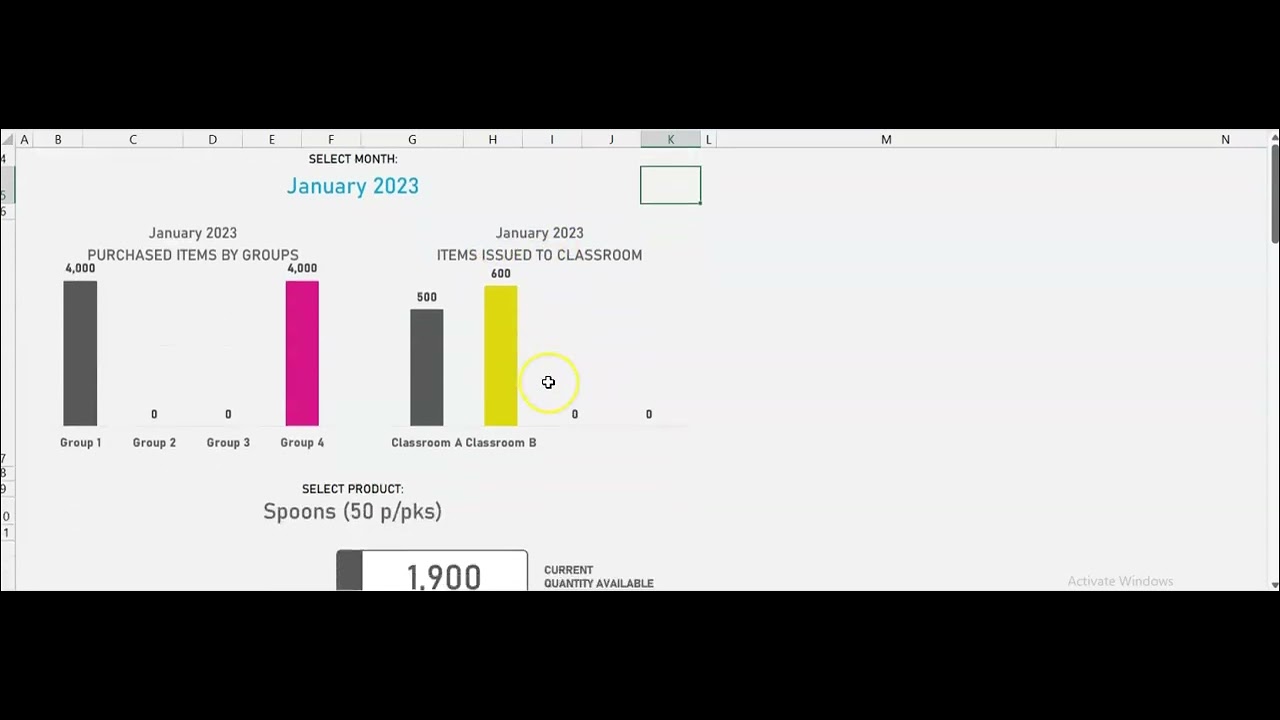 Excel Inventory Dashboard Youtube 6770