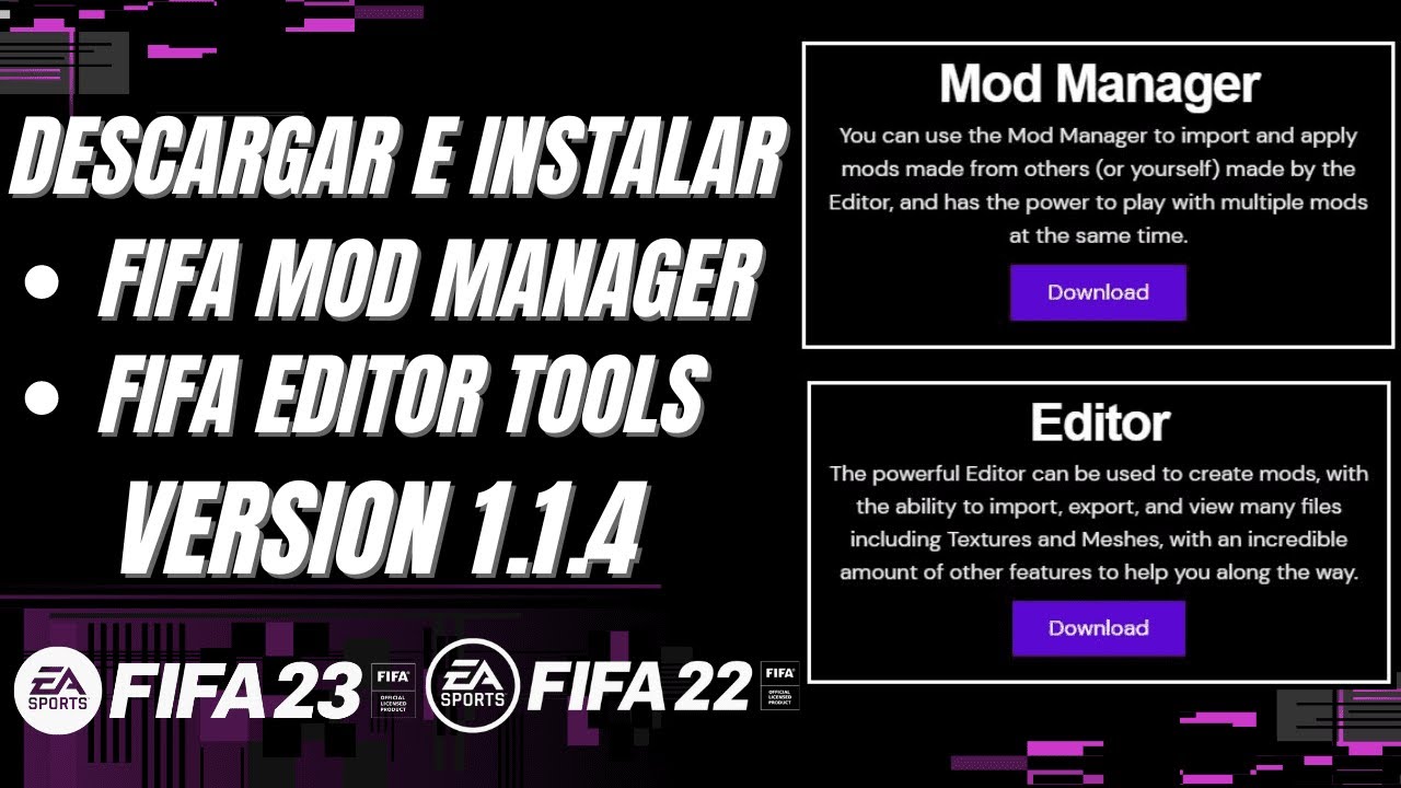 Descargar e instalar FIFA Mod Manager y FIFA Editor Tools versión 1.1.4 ...