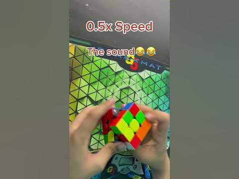 That SOUND at the End😂😂. Solving Rubik’s Cubes in DIFFERENT SPEEDS #rubikscube #solve #shorts ...