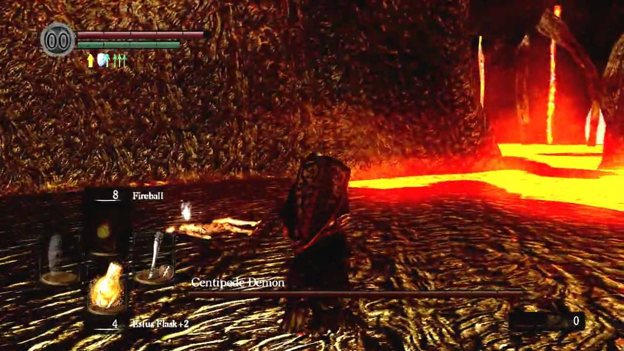 Dark Souls: Sentipede Boss. Orange Charred Ring Obtaning. - YouTube