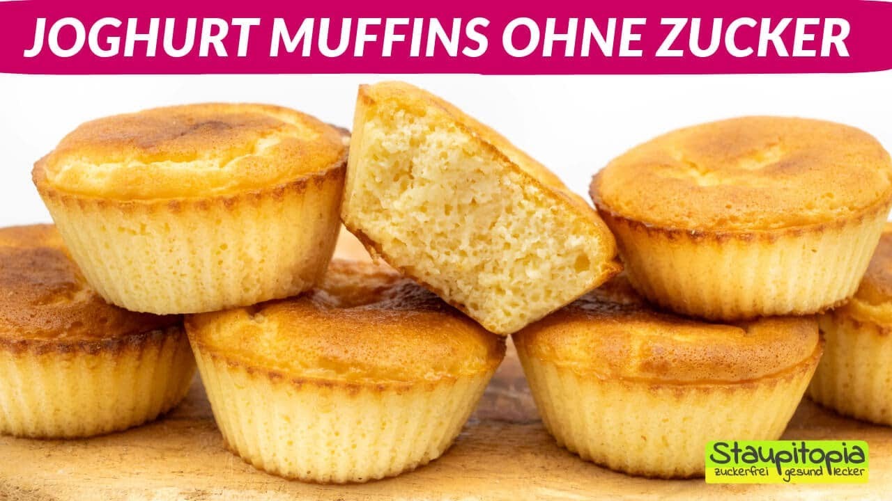 Saftige Joghurt Muffins ohne Zucker schnell und einfach selber machen I ...