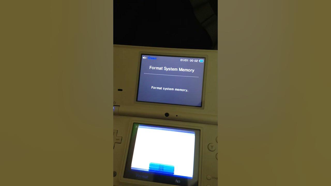 Formatting DSi System memory - YouTube