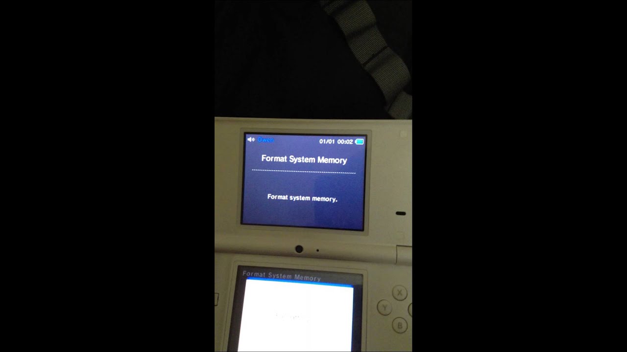 Formatting DSi System memory - YouTube