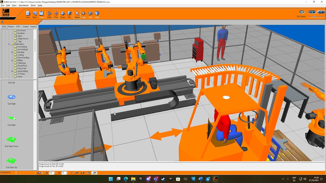 TRABAJO 1 EN KUKA SIM PRO - YouTube