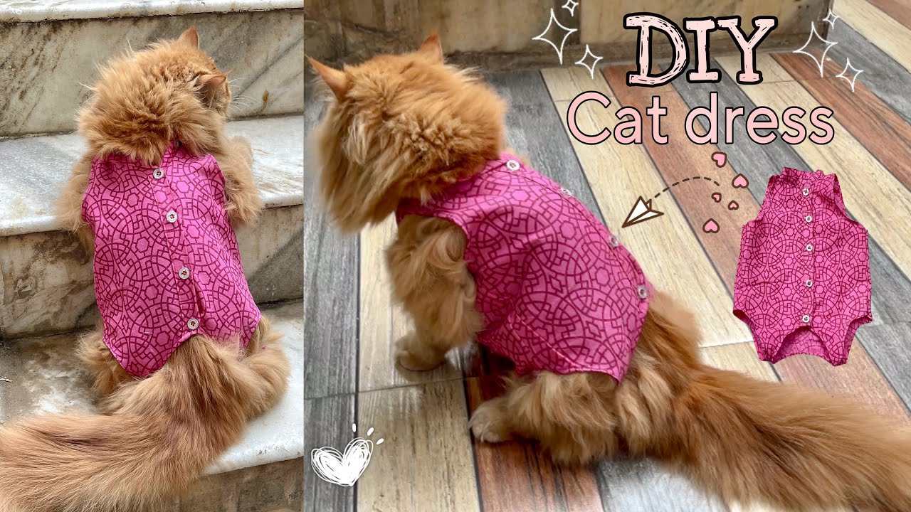 DIY cat dress cutting and stitching || full tutorial ⁠ - YouTube