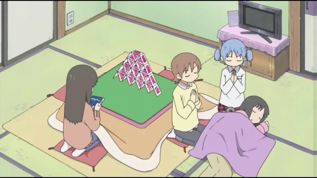Nichijou - Card Tower Scene - YouTube