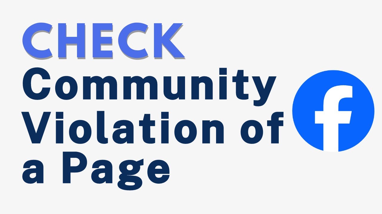 How to Check The Community Violation of A Facebook Page 2024 - YouTube