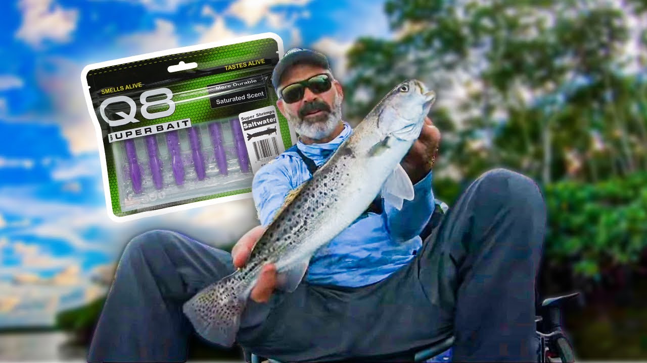 Fishing Wabasso Florida using Q8 Superbait on Hobie Kayak - YouTube